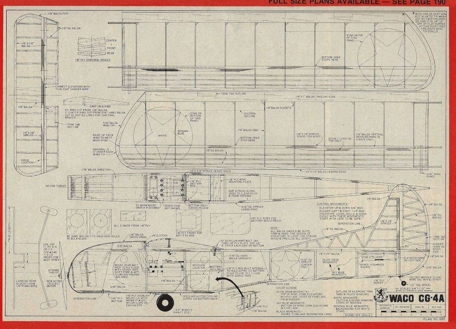 R/C Modeler Plan and Article Series: "RCM *Waco CG-4A Glider* Article ...