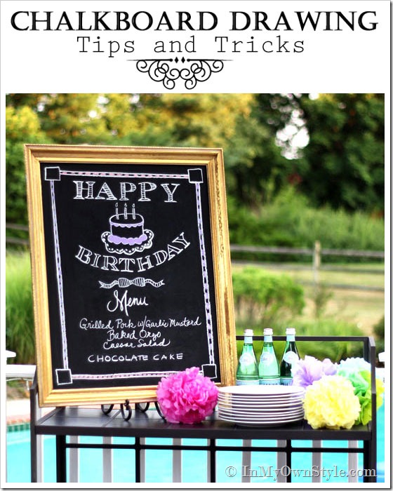 Creative Party Ideas by Cheryl: Chalkboard Drawing and Tips