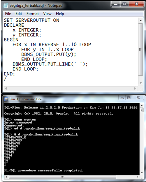 Bloggie Blog: Perulangan PL/SQL (For-Loop)