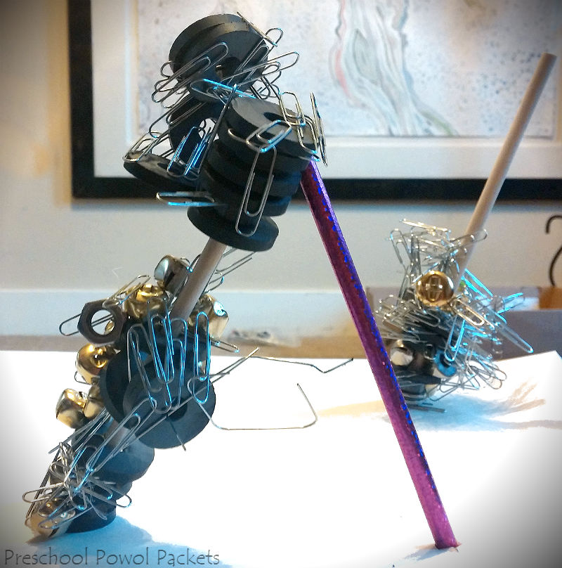 Magnetic Paperclip Trees STEM Challenge Science Experiment | Preschool ...