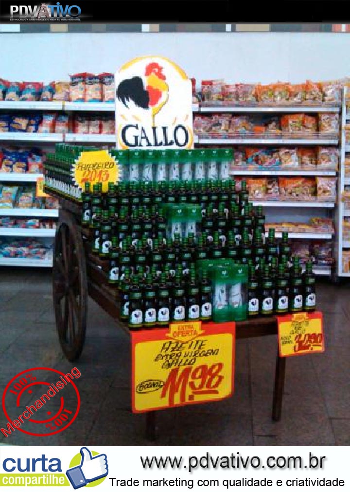 Trabalho de Merchandising Azeite Gallo ~ PDV Ativo