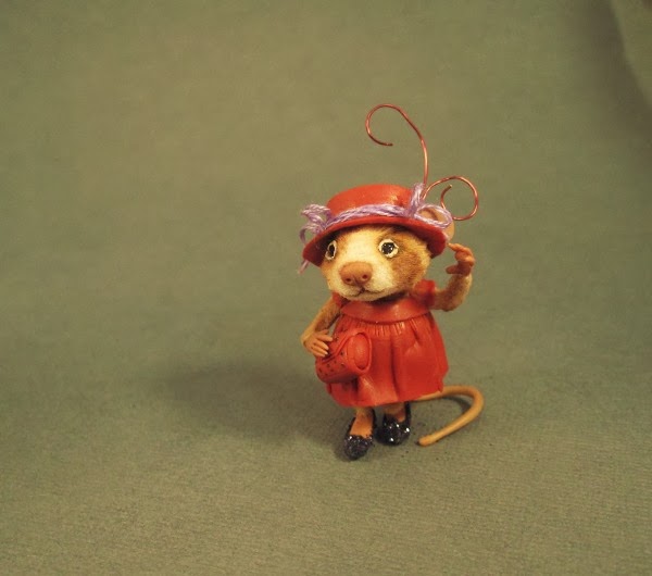 Aleah Klay Studio: Miniature Red Hat Society Mouse One of a kind ...