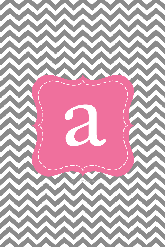 Make it...Create--Printables & Backgrounds/Wallpapers: iPhone Chevron Initial Lock Screens
