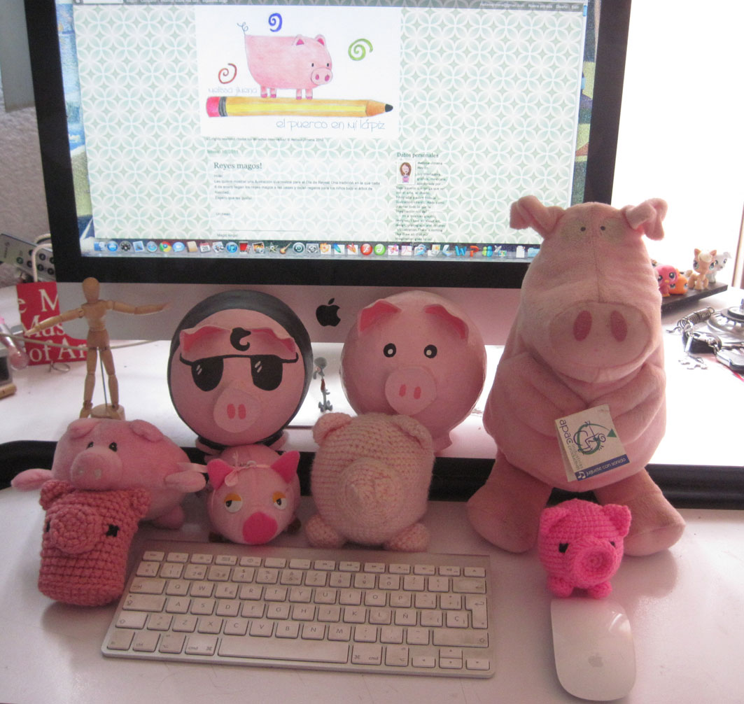 el puerco en mi lápiz / ilustración infantil: Mis puercos!