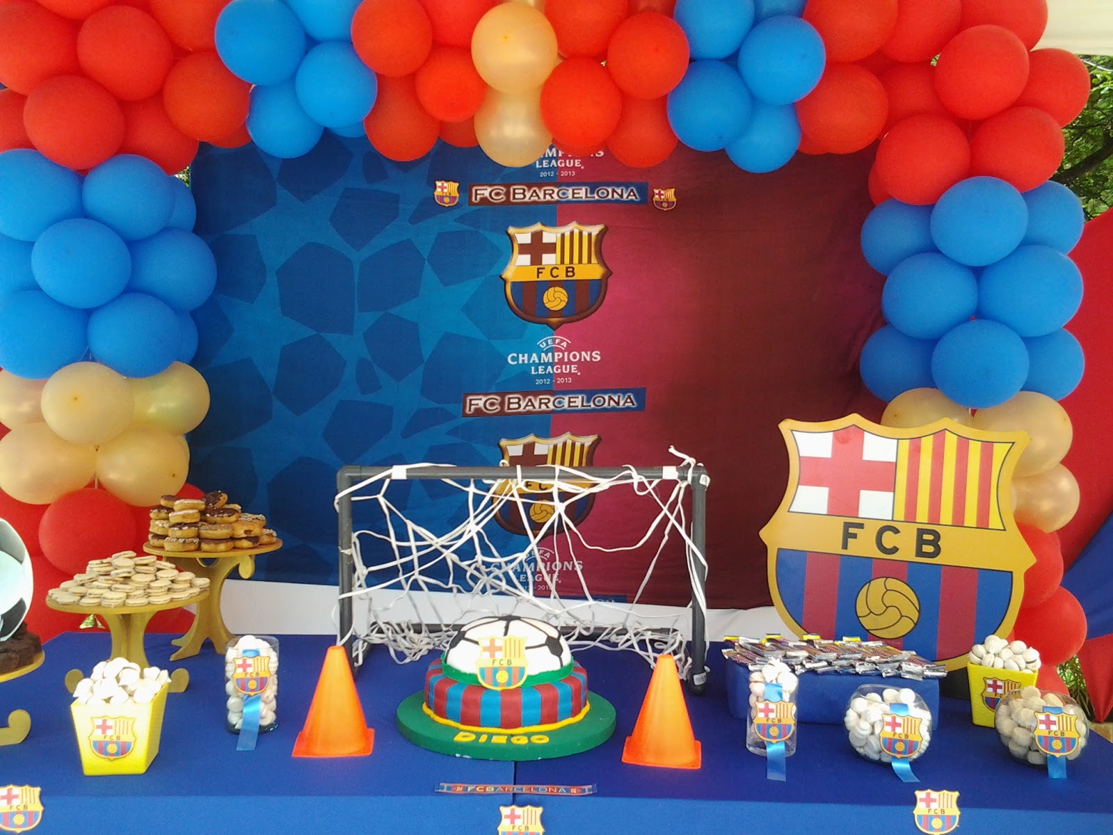 PKELANDIA: Decoración temática de FC Barcelona: Cumpleaños de Diego