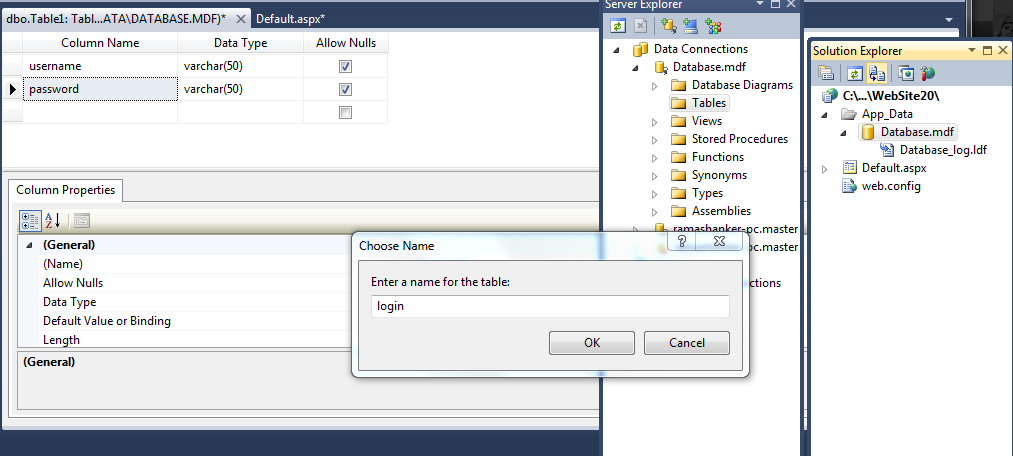 How To Add Sql Database Mdf In Aspnet Website Mynet Tutorials