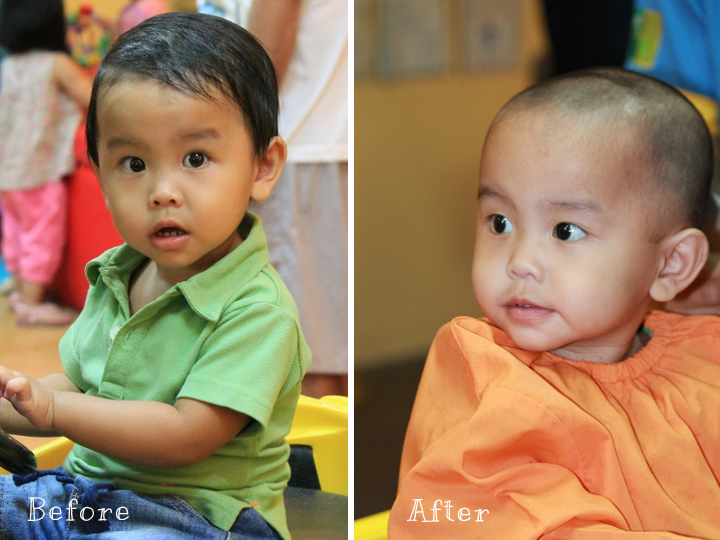 Home Sweet MOMents: Baby's First Skinhead Haircut