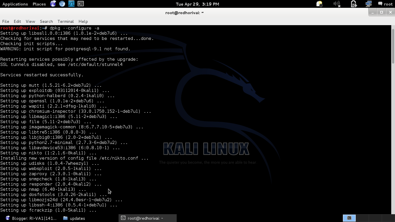 Tutorial Manually Run 'dpkg --configure -a' For Kali-Linux - RI-VA1|1412|