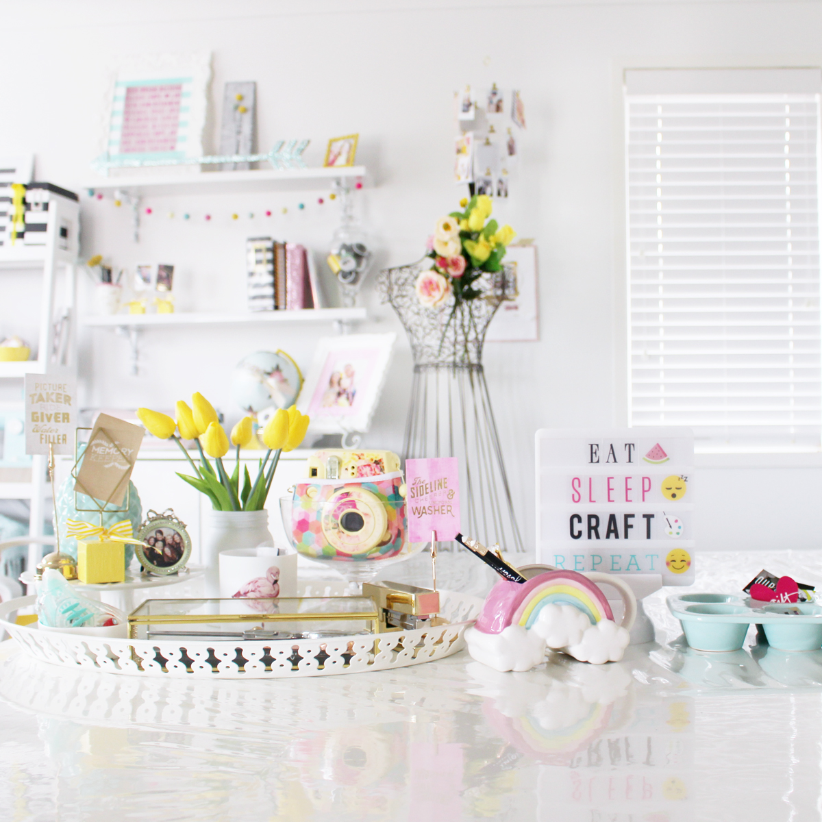 Glass Half Full: My updated scrapbook studio