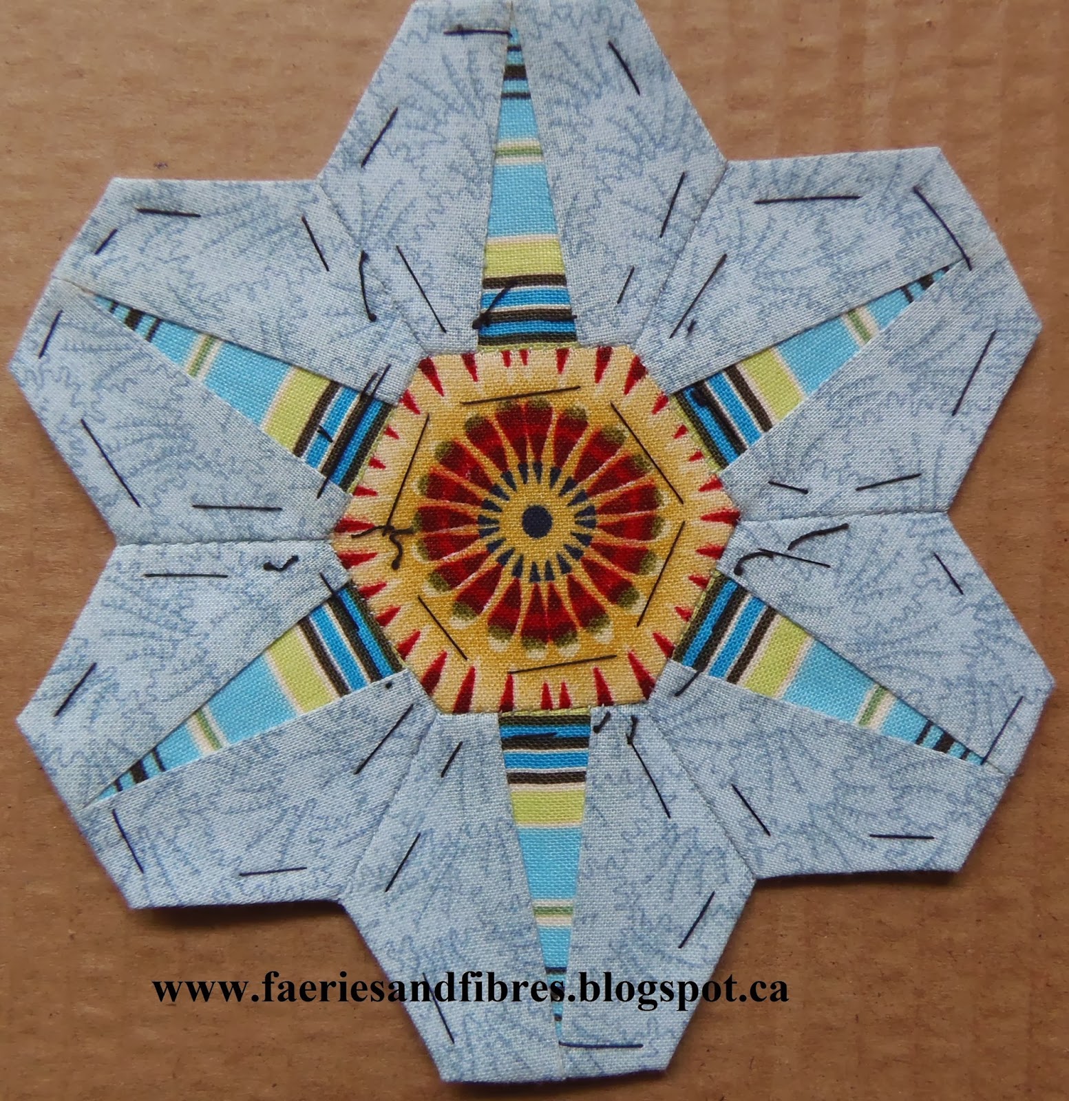 Faeries and Fibres: Tutorial: Making a hexagon star my way - part 2