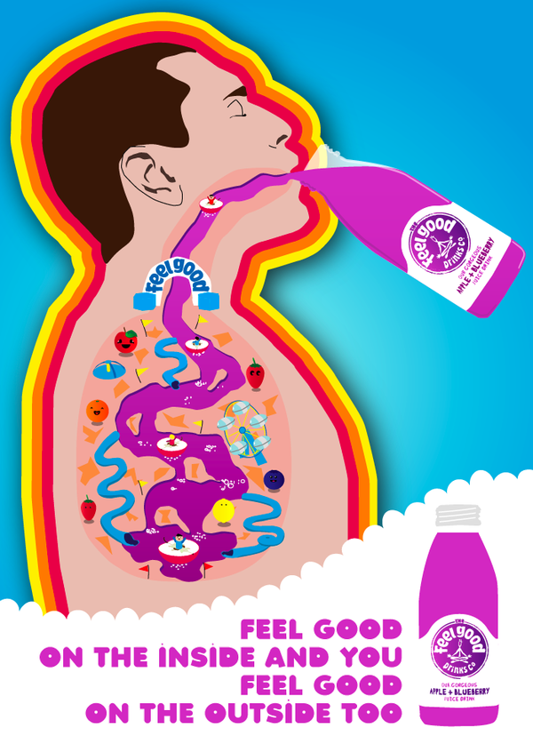 DESIGN CONTEXT: Current Feel Good Drink Posters