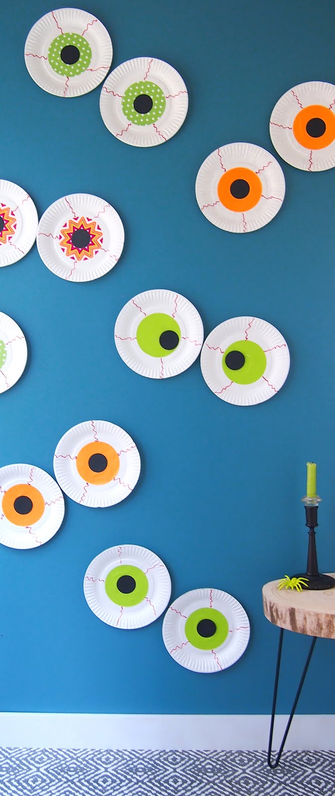The Tiny Funnel: Halloween Paper Plate and Cupcake Wrapper Eye Balls