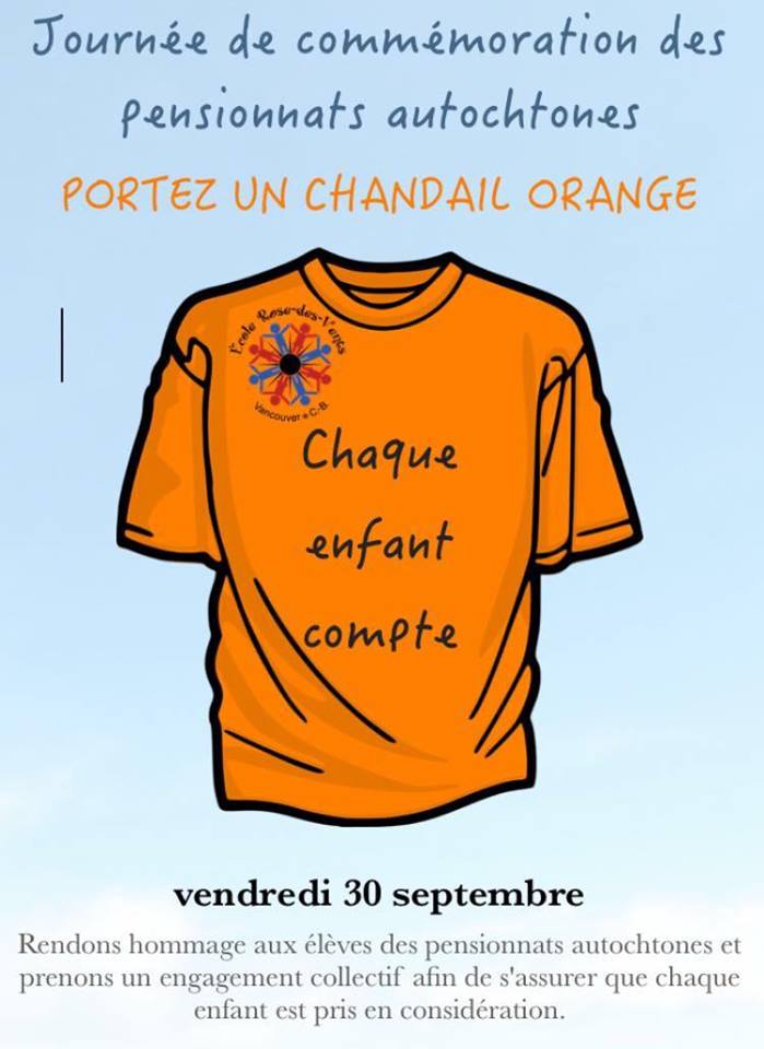La classe de Madame Fatima : Journée du chandail orange le 30 septembre