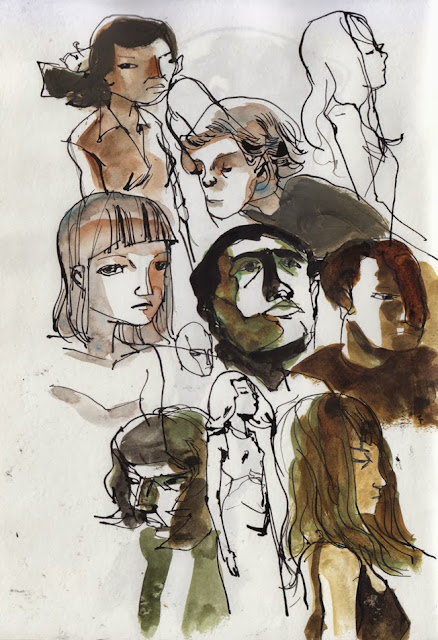 wibble wibble: Messy drawings from a messy sketchbook