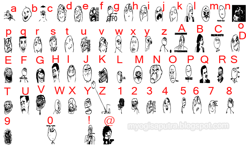 Rages Face Font - Font Meme Comic | MYOGISAPUTRA | Informasi Dunia ...