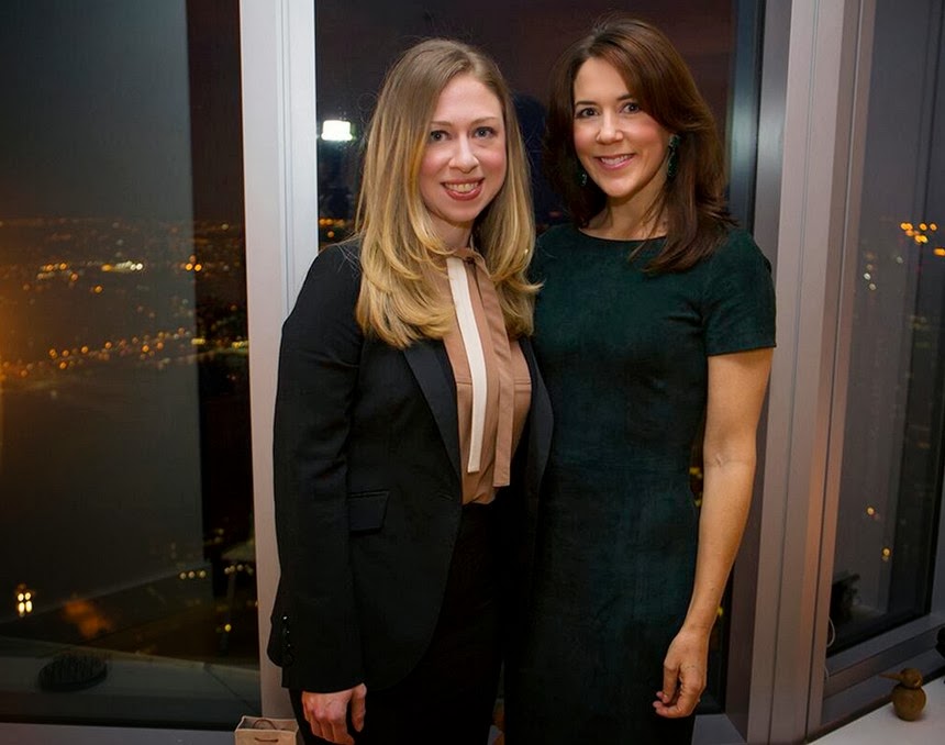 Kungligheter: Kronprinsessan Mary och Chelsea Clinton möttes i New York