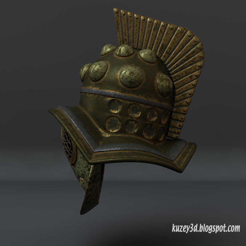 Gladiator Helmet: Rust Metal 2