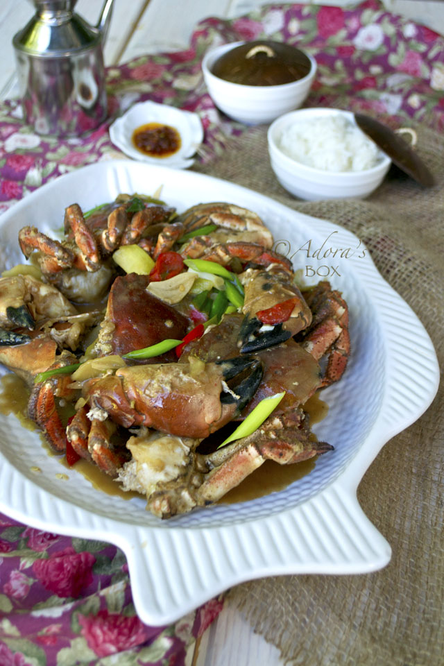 Adora's Box: CRABS WITH GINGER AND SPRING ONIONS