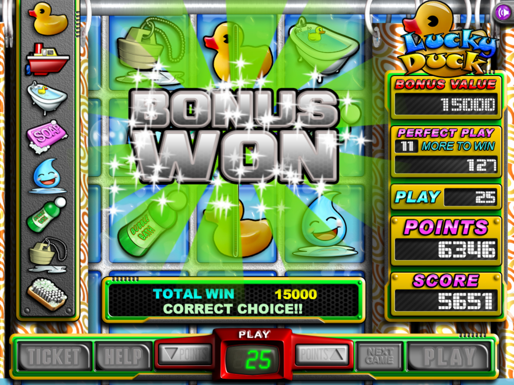 Video slot games (Newer): Lucky Duck Skill Games