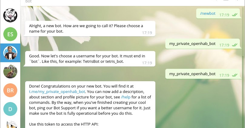 Controlling OpenHAB by Telegram? - Page 2 - Bindings - openHAB Community