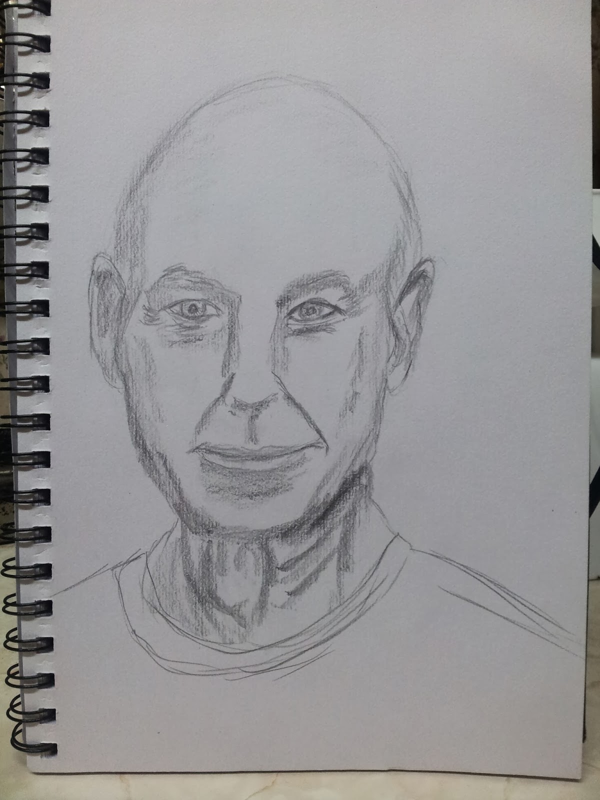 Patrick Drawing In Pencil