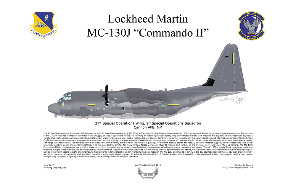 Air Wing Graphics: Lockheed Martin MC-130J Commando II, 9SOS/27SOW ...