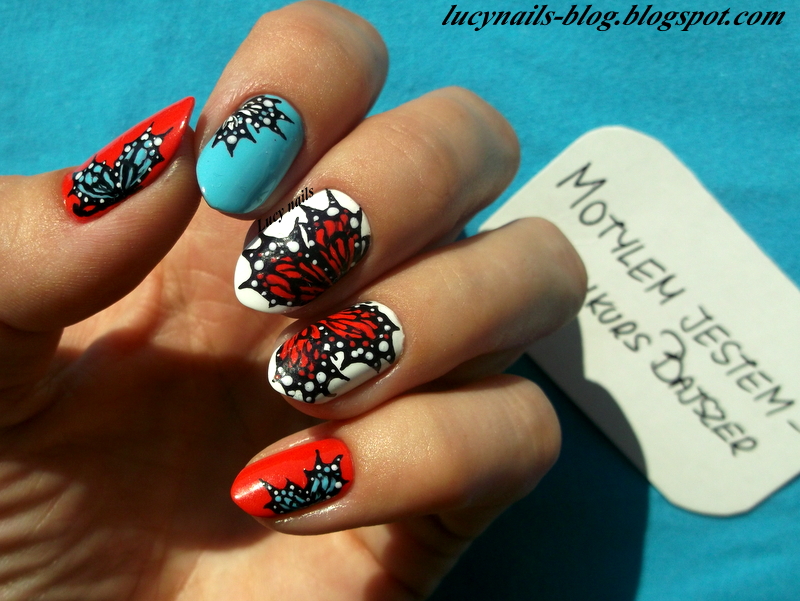 Motylem jestem - zdobienie na konkurs Bajszer | Lucy-nails Motylem jestem - zdobienie na konkurs Bajszer | Lucy-nails