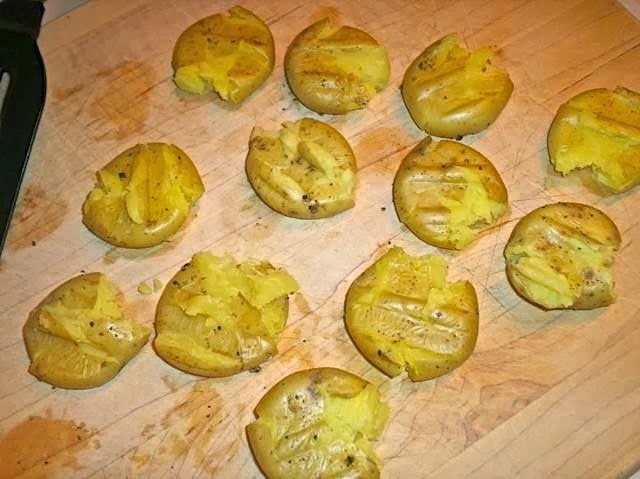 The Briny Lemon: Butter-Fried Smashed Petite Gold Potatoes