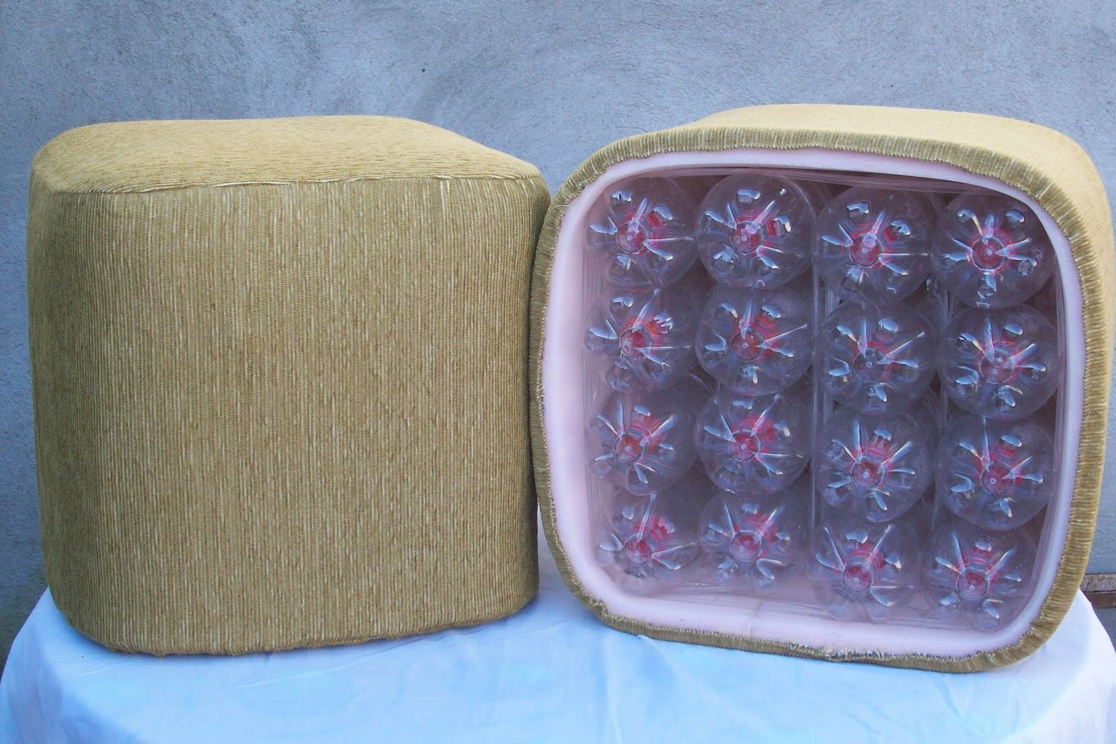 Puff de Garrafa PET - Simples e bonito | Planeta Vida