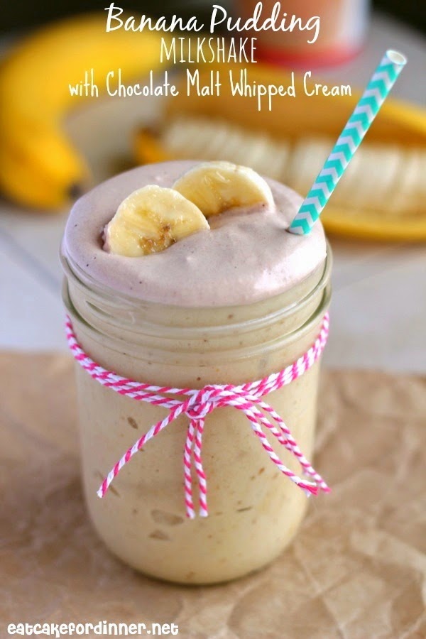 Eat Cake For Dinner: "Skinny" Banana Pudding Milkshake with Chocolate ...