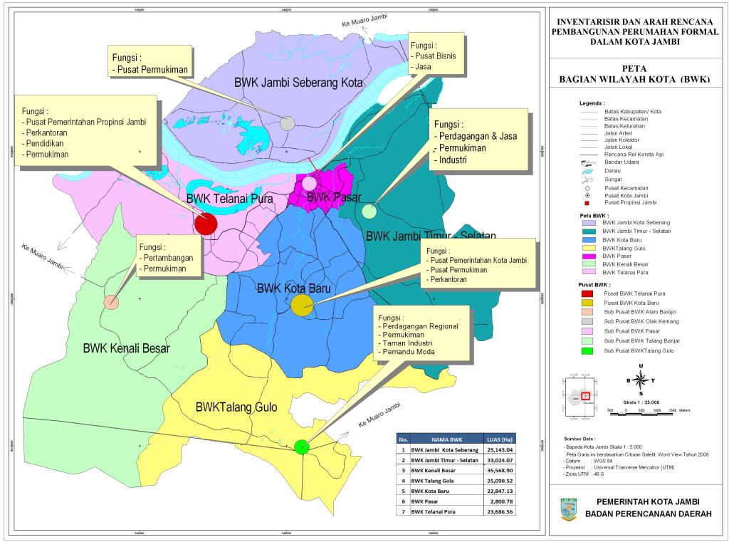 FORUM TATA RUANG : TATA KOTA JAMBI : Bagian Wilayah Kota