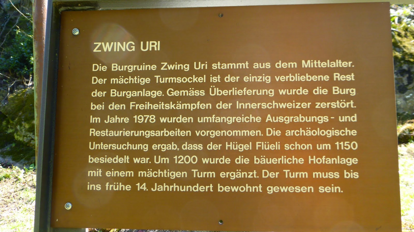 Pfannenstiel Wanderblog: Rundwanderung im Urner Reusstal: Erstfeld Amsteg