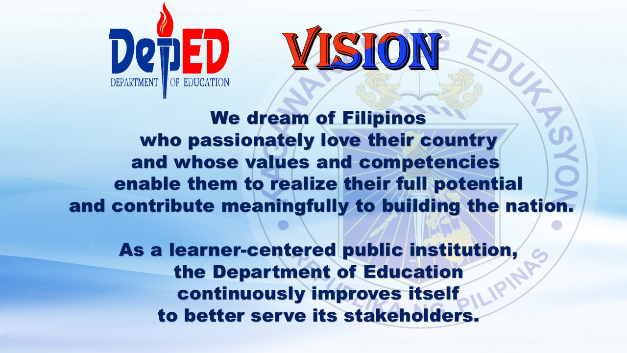 mission and vision of deped - philippin news collections