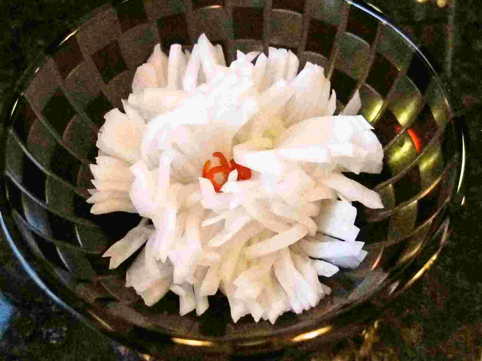 Recipes for Tom: Kikuka kabu / chrysanthemum-cut Japanese turnip