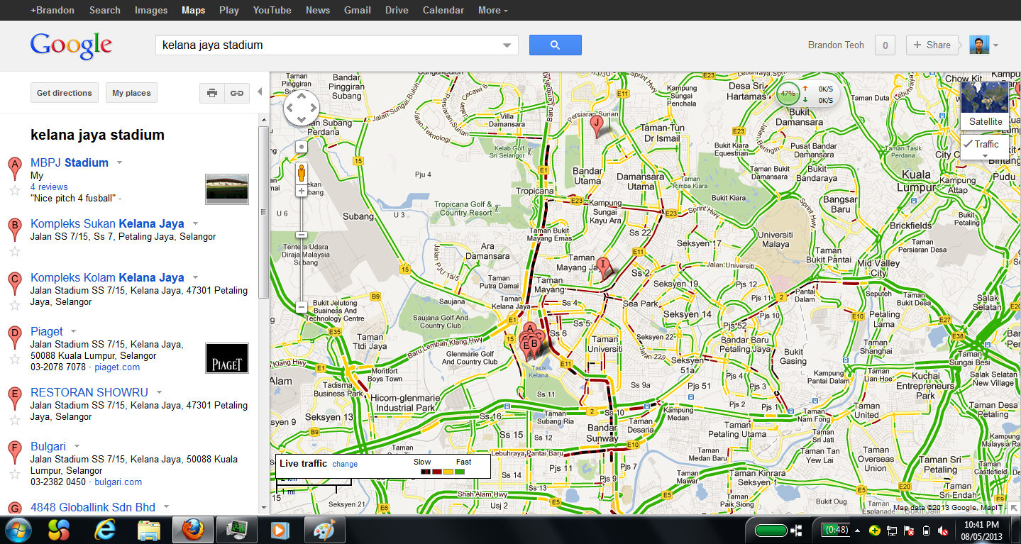 Malaysia GE 13, Internet, Traffic Jam and Google