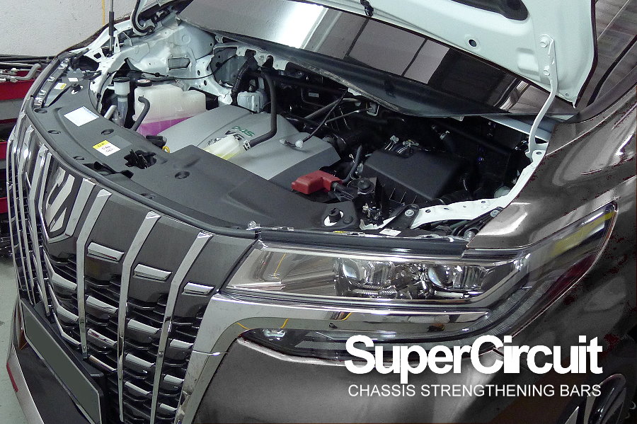 SUPERCIRCUIT CHASSIS STRENGTHENING BARS: Toyota Alphard 3.5 ANH30 Front ...