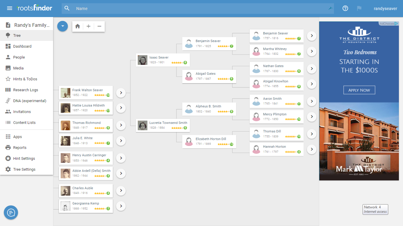 Genea-Musings: Getting Started With RootsFinder - Part 2: Family Tree ...
