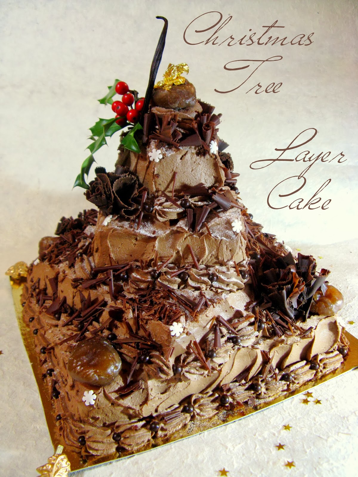 J'en reprendrai bien un bout...: Christmas Tree Layer Cake