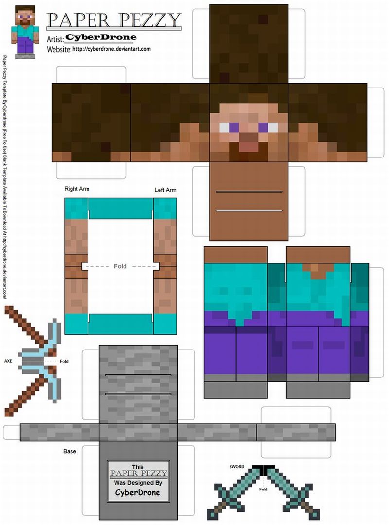 Paper Minecraft Dolls - How to Do Step by Step - My Best Partys