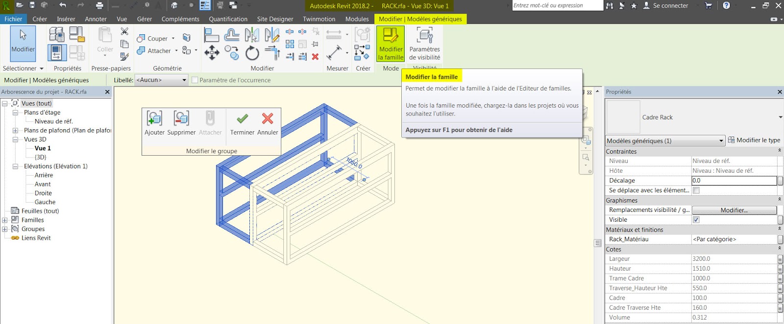 Revit-Mémo: REVIT 2018_Revit MEP_Rack support canalisations (Famille ...