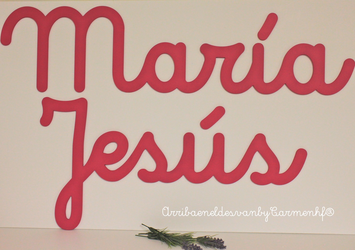 23 MAR : letras decorativas FUCSIAS para María Jesús