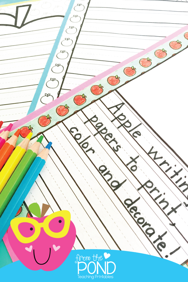 Apple Writing Paper Printables | From the Pond