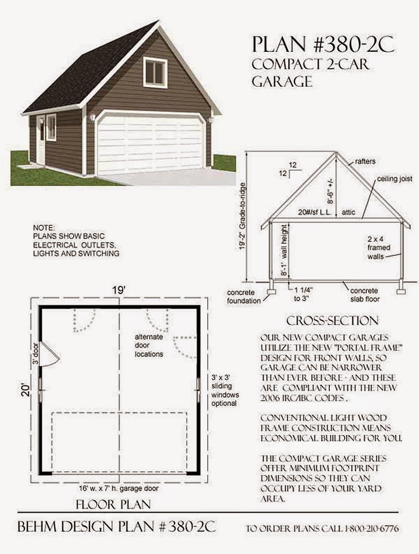 Garage Plans Blog - Behm Design - Garage Plan Examples: Plan 380-2c - 2 ...