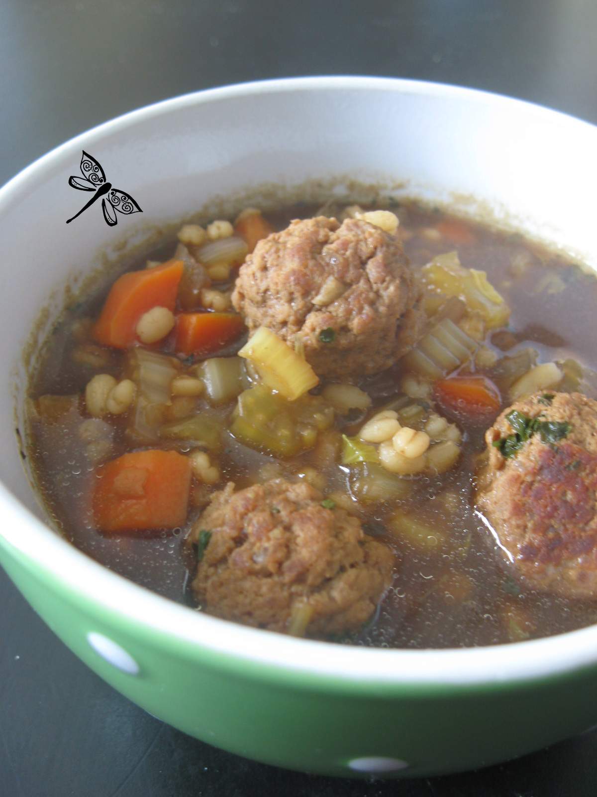 Libellule et ses spatules: Soupe repas aux boulette de boeuf