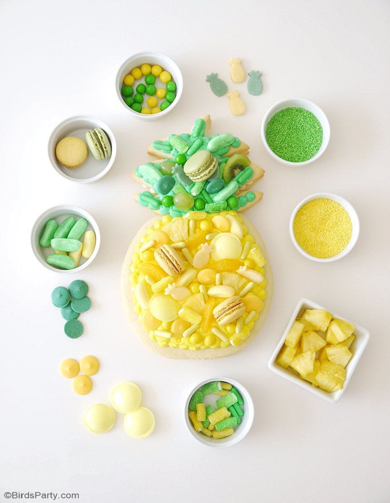 Pineapple Cookie Cake - Party Ideas | Party Printables Blog