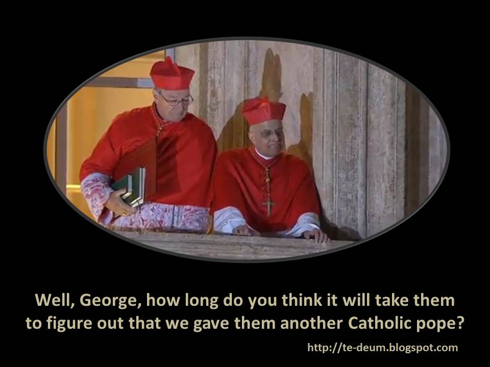 Te Deum laudamus!: Papal Humor: Cardinal Pell to Cardinal George...