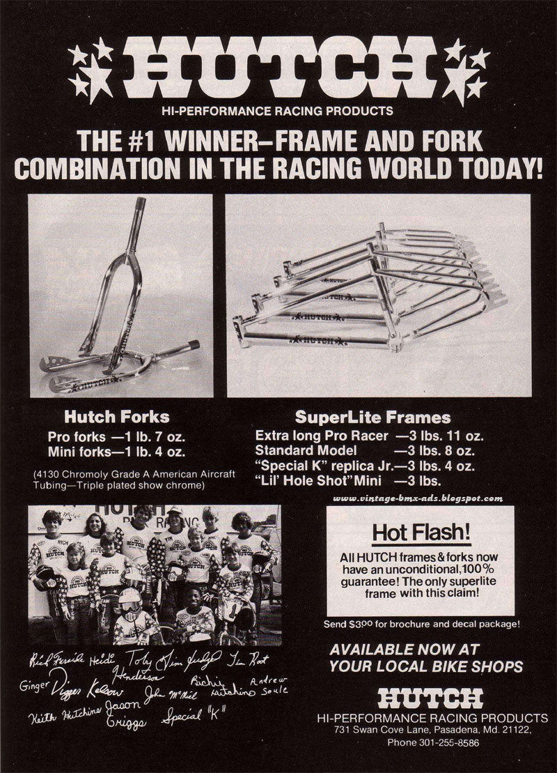 Vintage BMX Ads: *HUTCH*