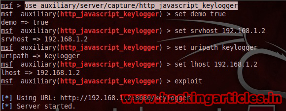 How to use java Script Keylogger in Metaspolit - Tips N Trik