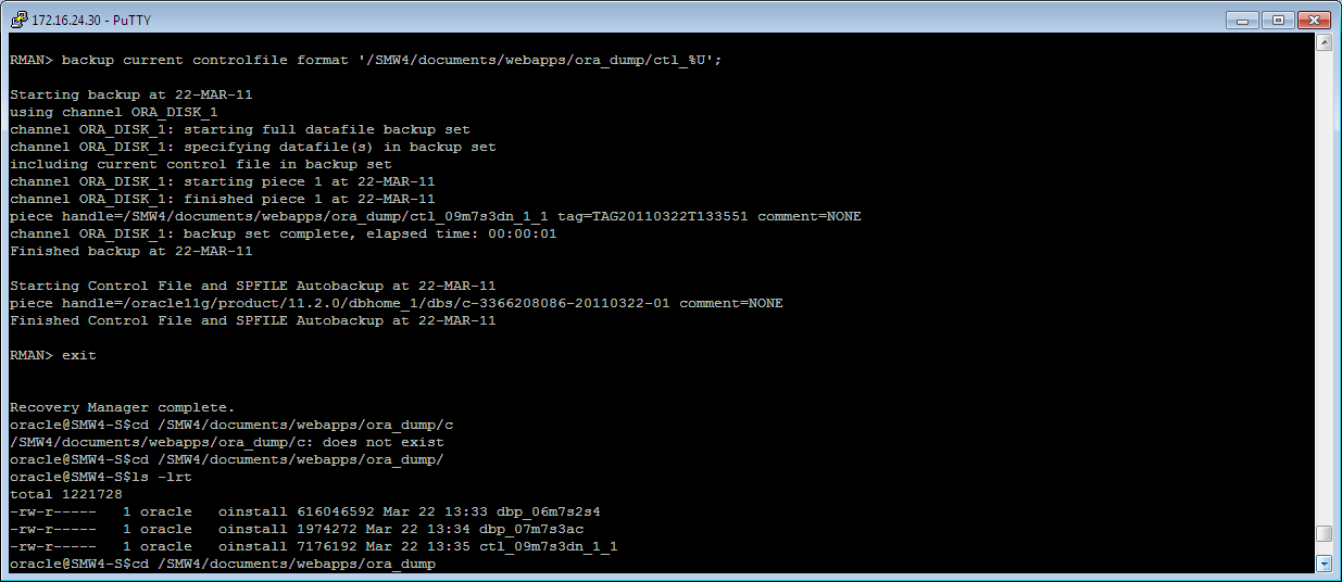 Remote Oracle Database Support Rman Backup Restoration Example