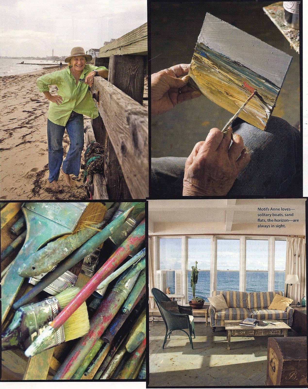 brightly the universe: artist anne packard in coastal living magazine